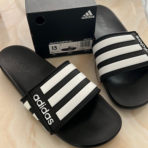 adidas | Shoes | Nib Adjustable Mens Adidas Slides | Poshmark